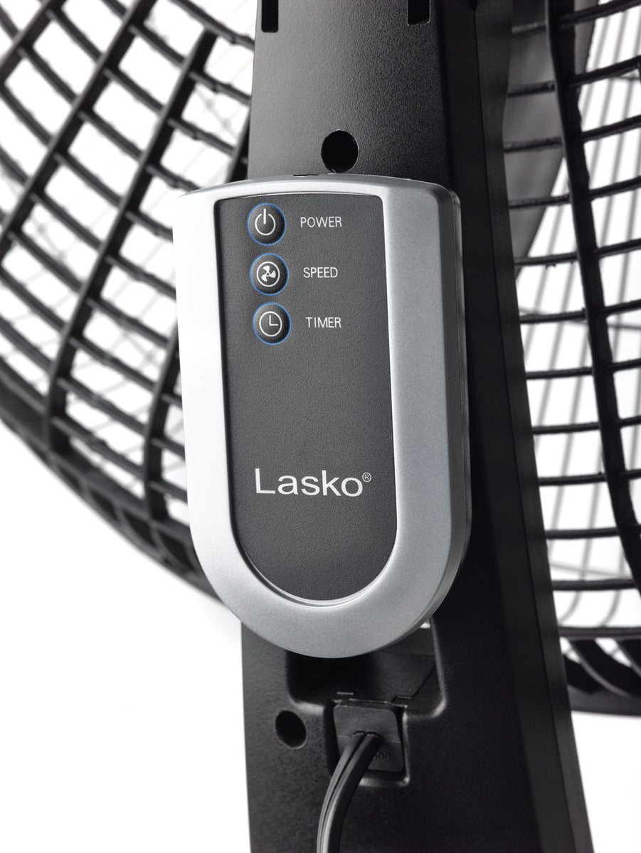 Lasko 20” 4-Speed Pedestal Fan with Remote Control, S20610, Black