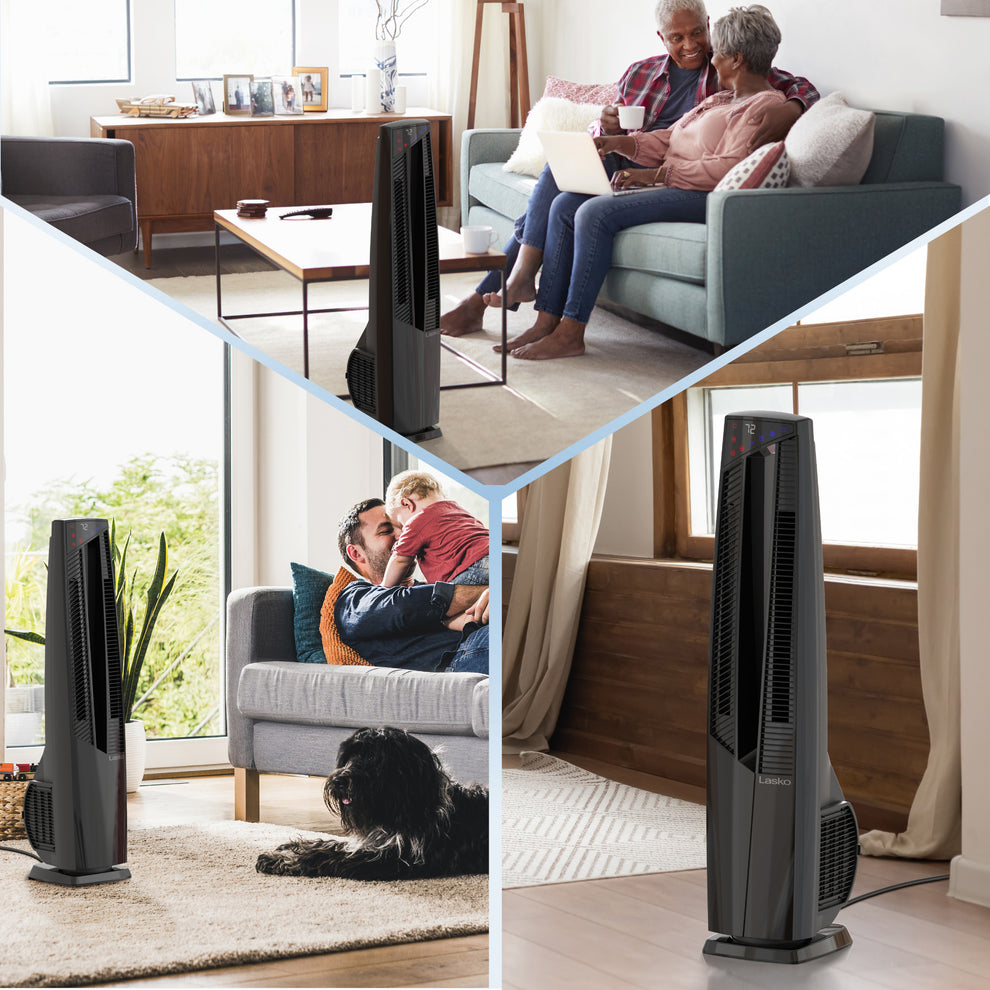 Lasko 1500W Electric Oscillating All Season Tower Fan and Space Heater ...