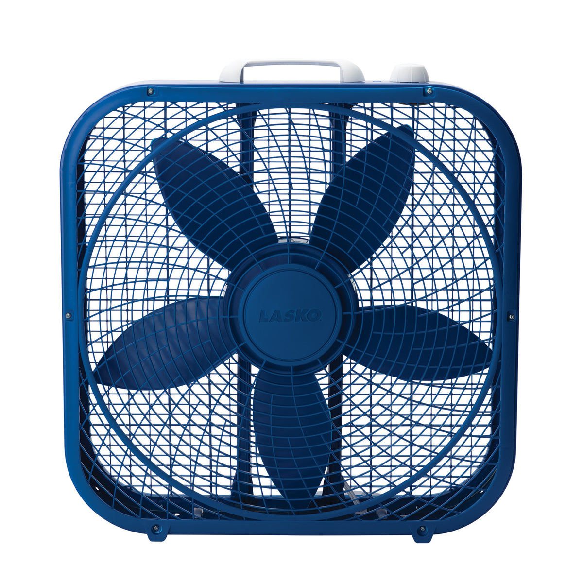 Lasko Cool Colors 20" Box Fan with 3 Speeds, B20302, Blue