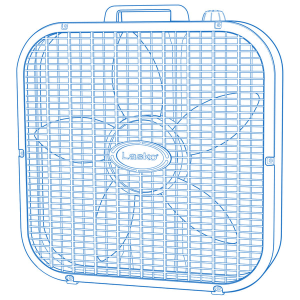 Lasko 20" 3-Speed Box Fan with Save Smart, 3733, White – Lasko Heaters ...