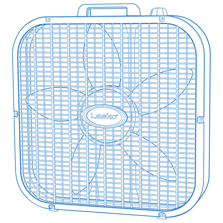 Lasko 20" 3-Speed Box Fan with Save Smart, 3733, White – Lasko Heaters ...