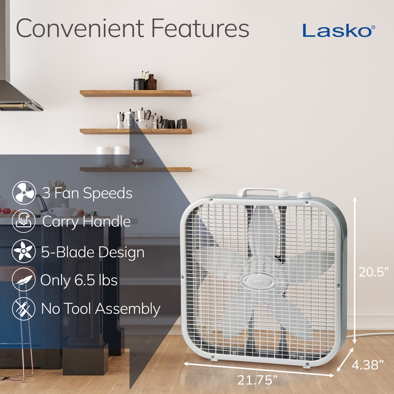 Lasko B20201 20" Box Fan with Save-Smart Technology – Lasko Products LLC