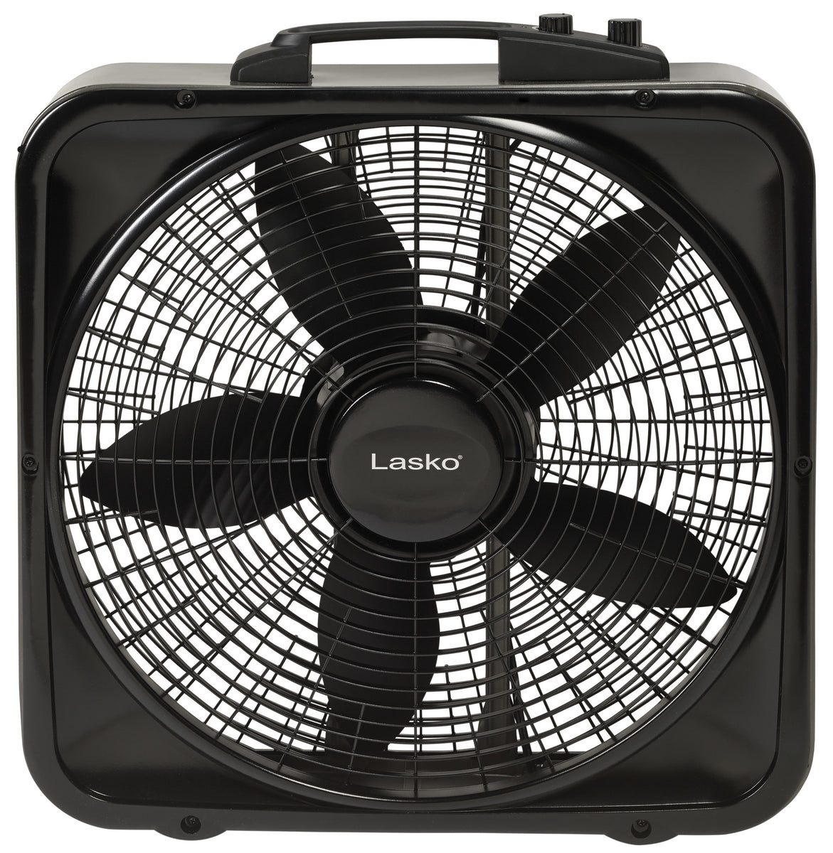 Lasko Weather-Shield Select 20" Box Fan with Thermostat, B20570, Black
