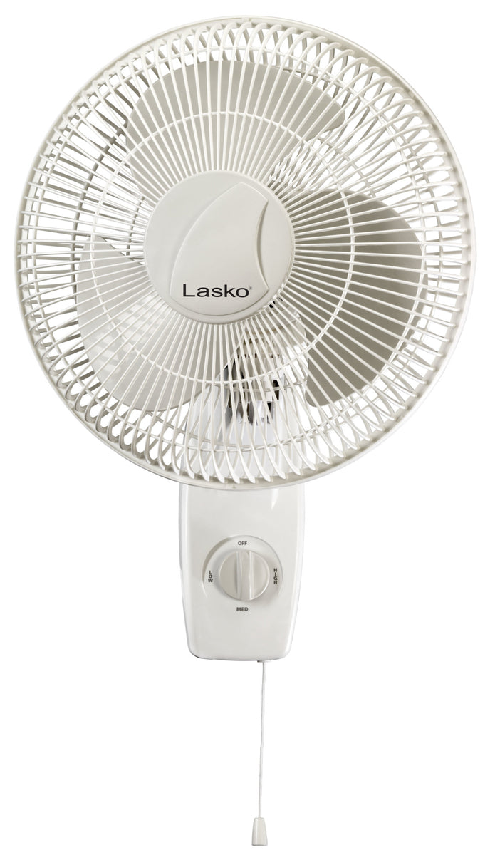 Lasko Oscillating Wall-Mount Fan, 3012, White