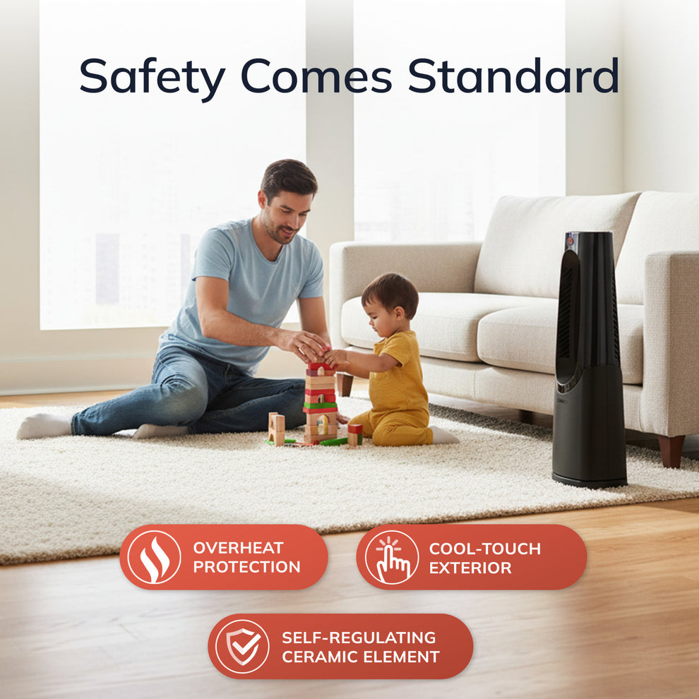 Lasko CW100 1500W Bladeless Tower Heater with Remote Control – Lasko ...