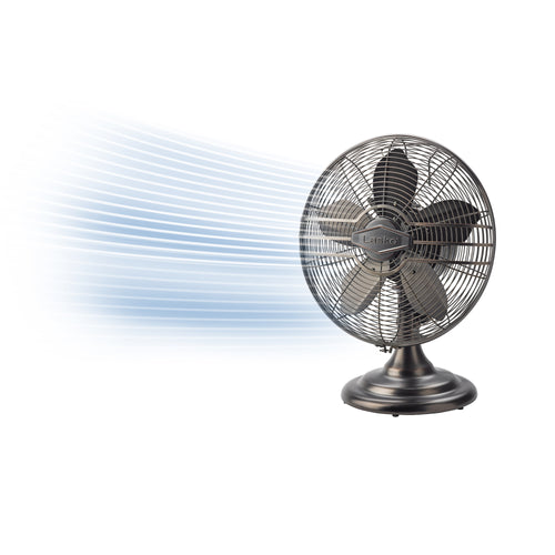 Lasko 12" 3-Speed Oscillating Classic Metal Table Fan with Tilt-Back,