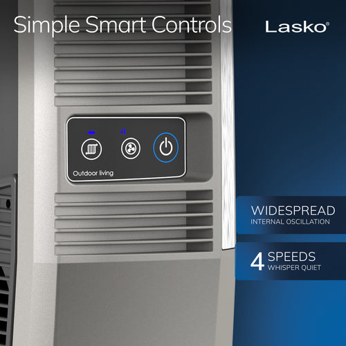 Lasko 42" 4-Speed Oscillating Outdoor Tower Fan with 10-Foot Power Cor