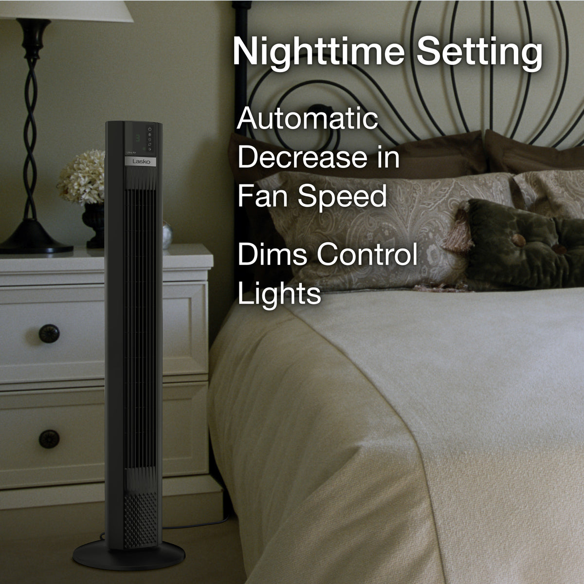 Lasko T48339 48" Tower Fan with Nighttime Setting and Remote