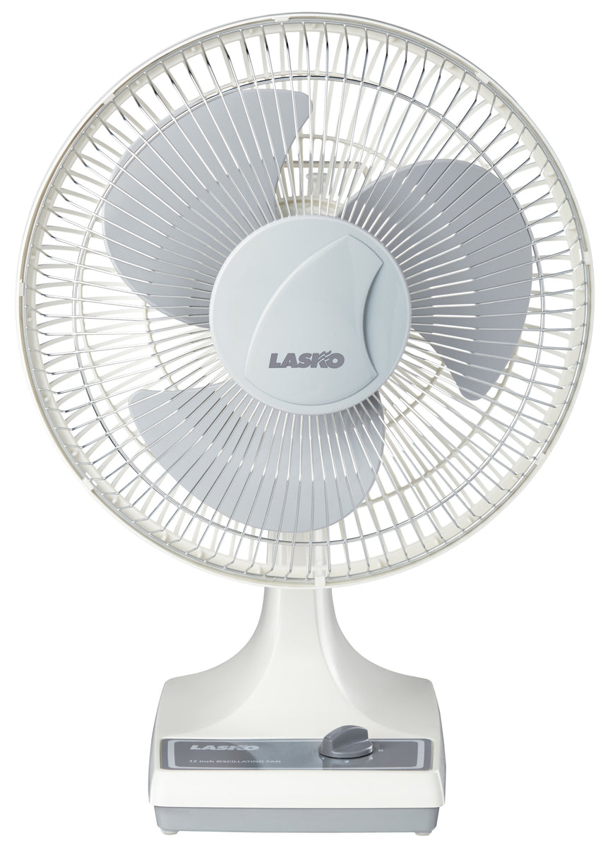 Lasko 12" Oscillating Table Fan, 3150G, White