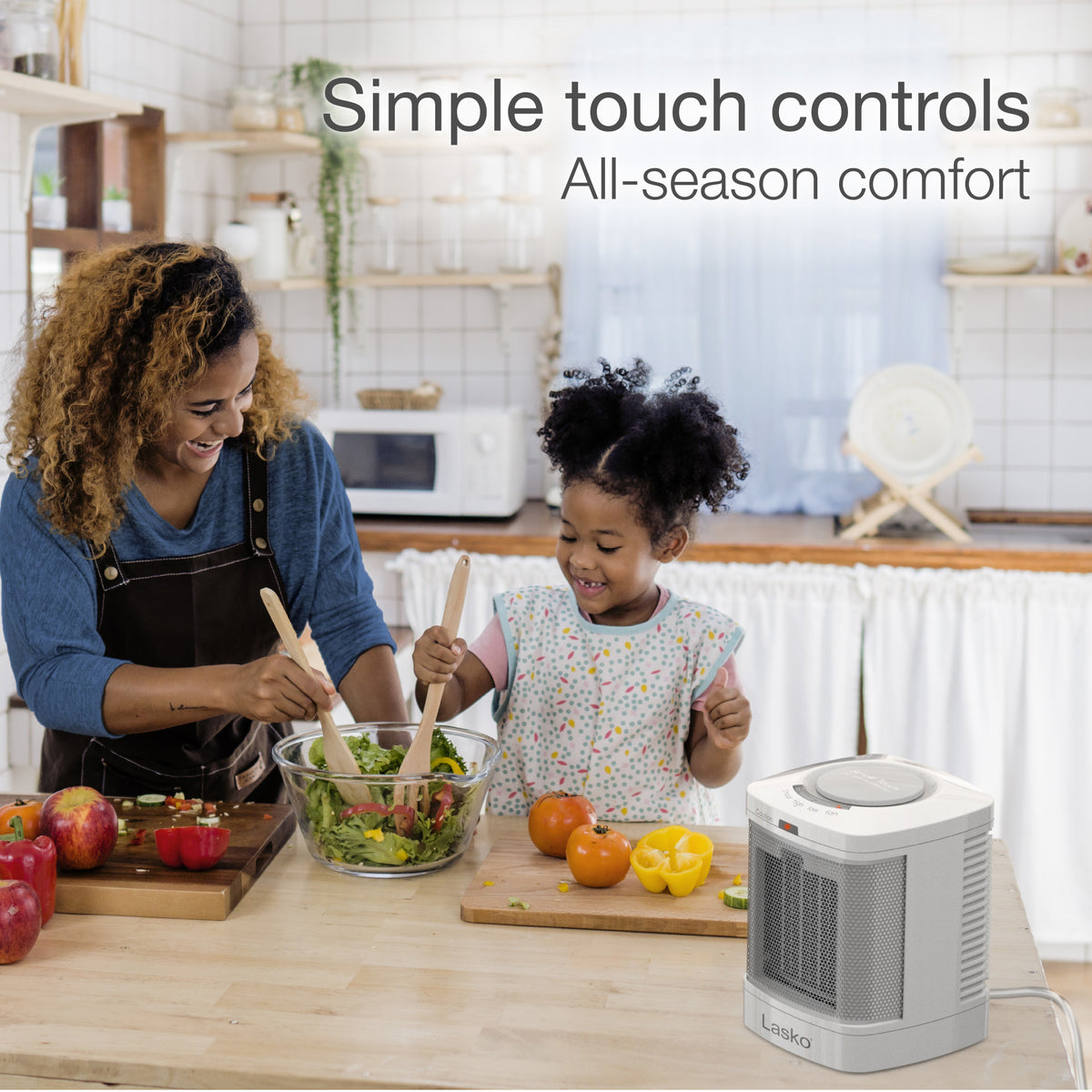 Lasko 1500W Ceramic Bathroom Space Heater with ALCI Safety Plug, CD082