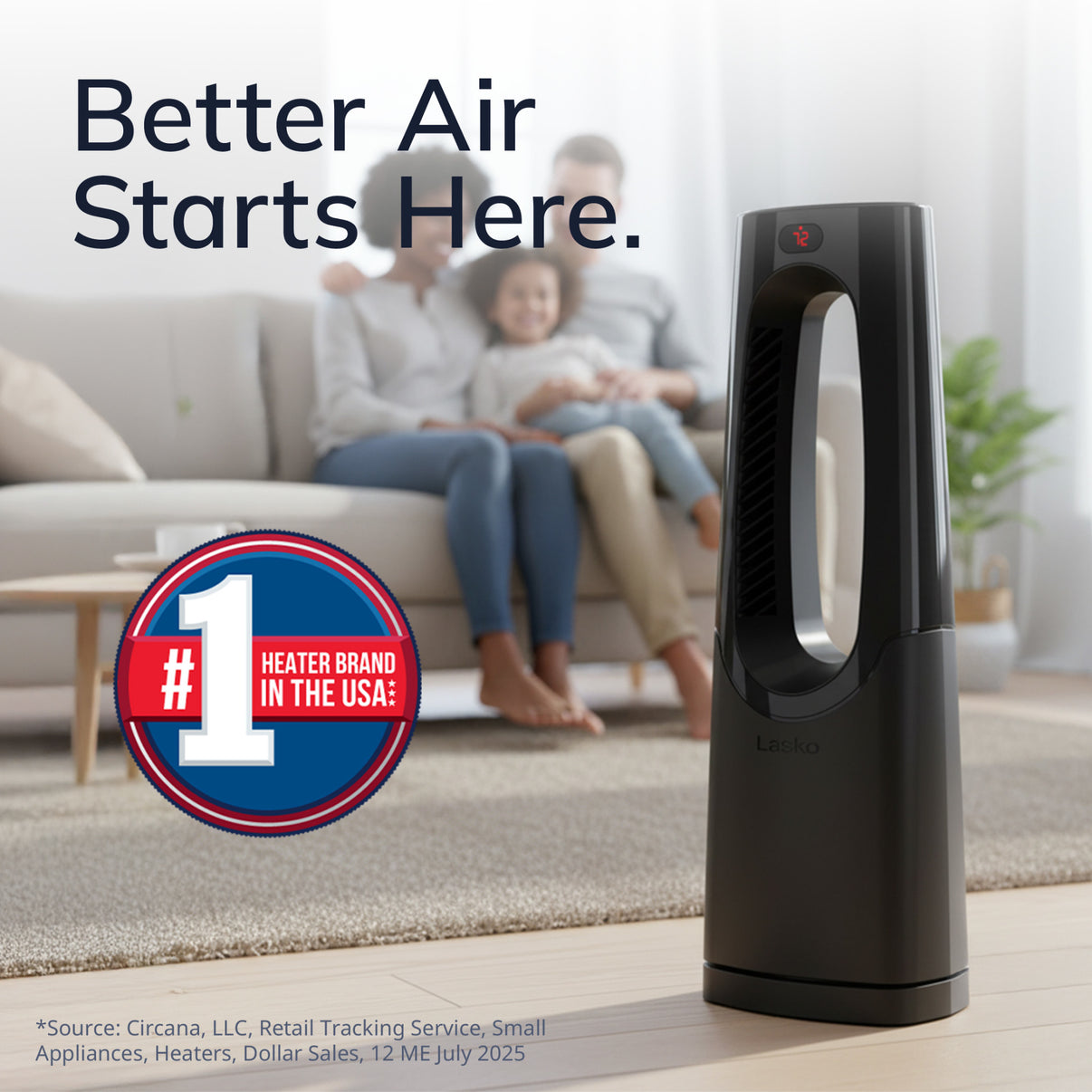 Lasko CW100 1500W Bladeless Tower Heater with Remote Control – Lasko ...