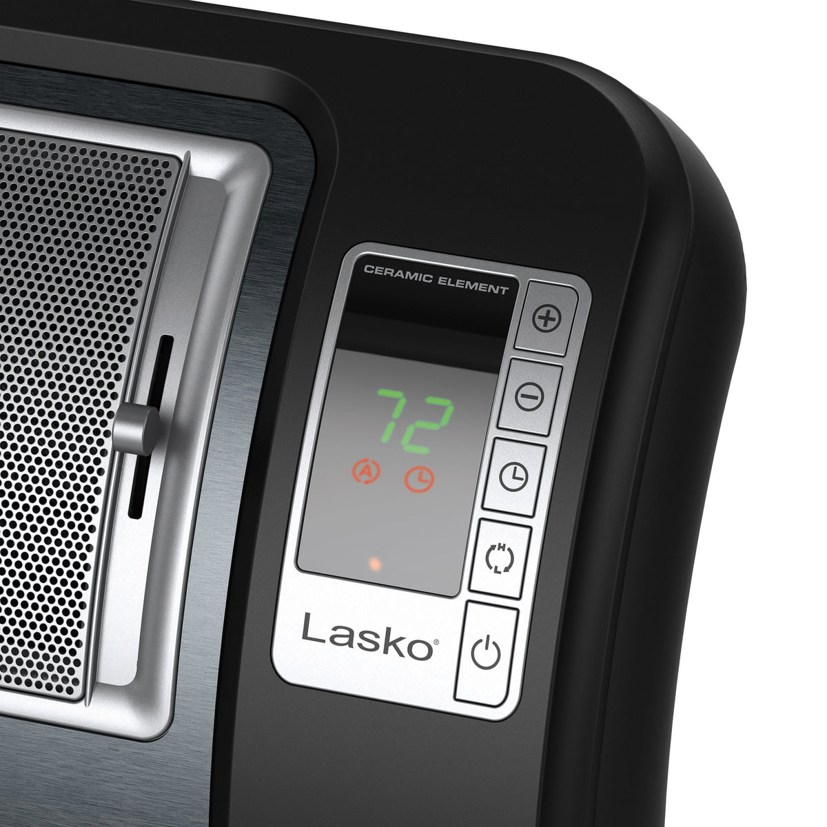 Lasko Cyclonic Ceramic Heater with Adjustable Thermostat, CC24849, Bla