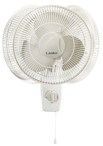 Lasko Oscillating Wall-Mount Fan, 3012, White