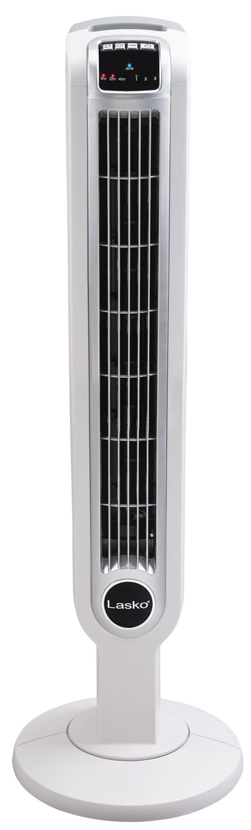 Lasko 36" Tower Fan with Ionizer and Remote Control, T36214, White