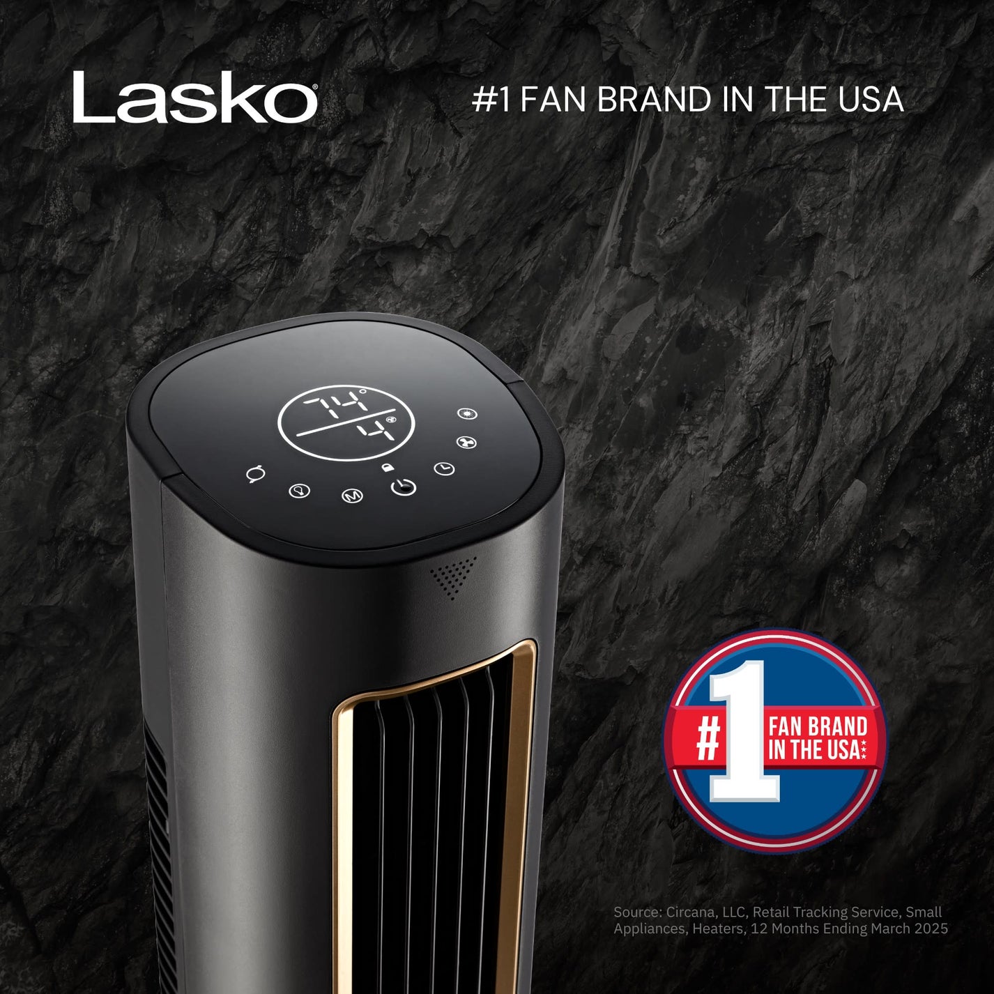 Lasko Summit Whisperforce™ DC 40" Tower Fan (12-speed, remote, black ...