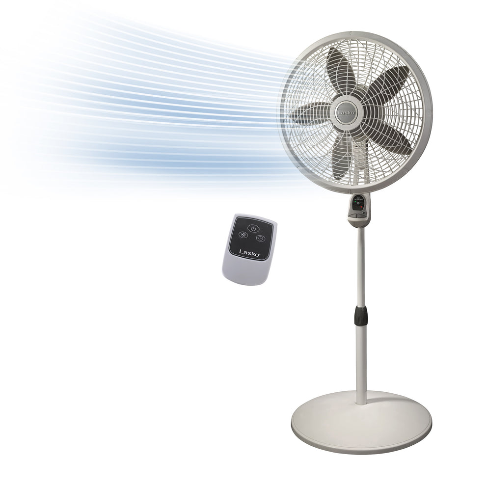 Lasko Performance 18" 3-speed Pedestal Fan with Remote (white, model 1 ...
