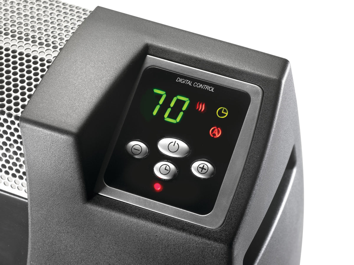 Lasko Low Profile Silent Room Space Heater, 5624, Black