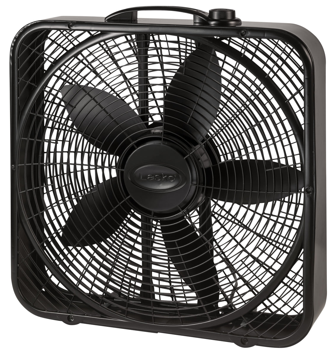 Lasko 20" Weather Shield Power Plus Box Fan, B20801, Black