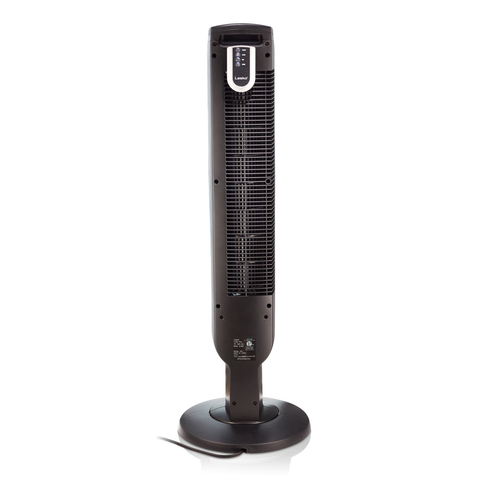Lasko 36" Tower Fan (3-speed, remote, timer, 60° oscillation, black ...