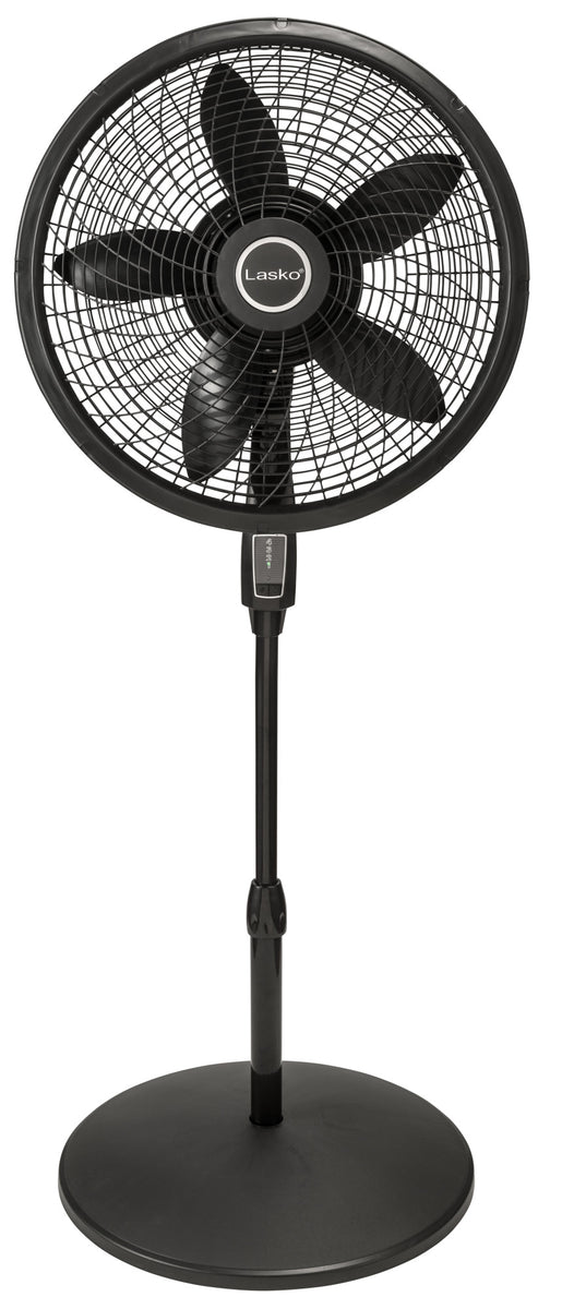 Lasko 18" Cyclone® Pedestal Fan with Remote Control, S18670, Black