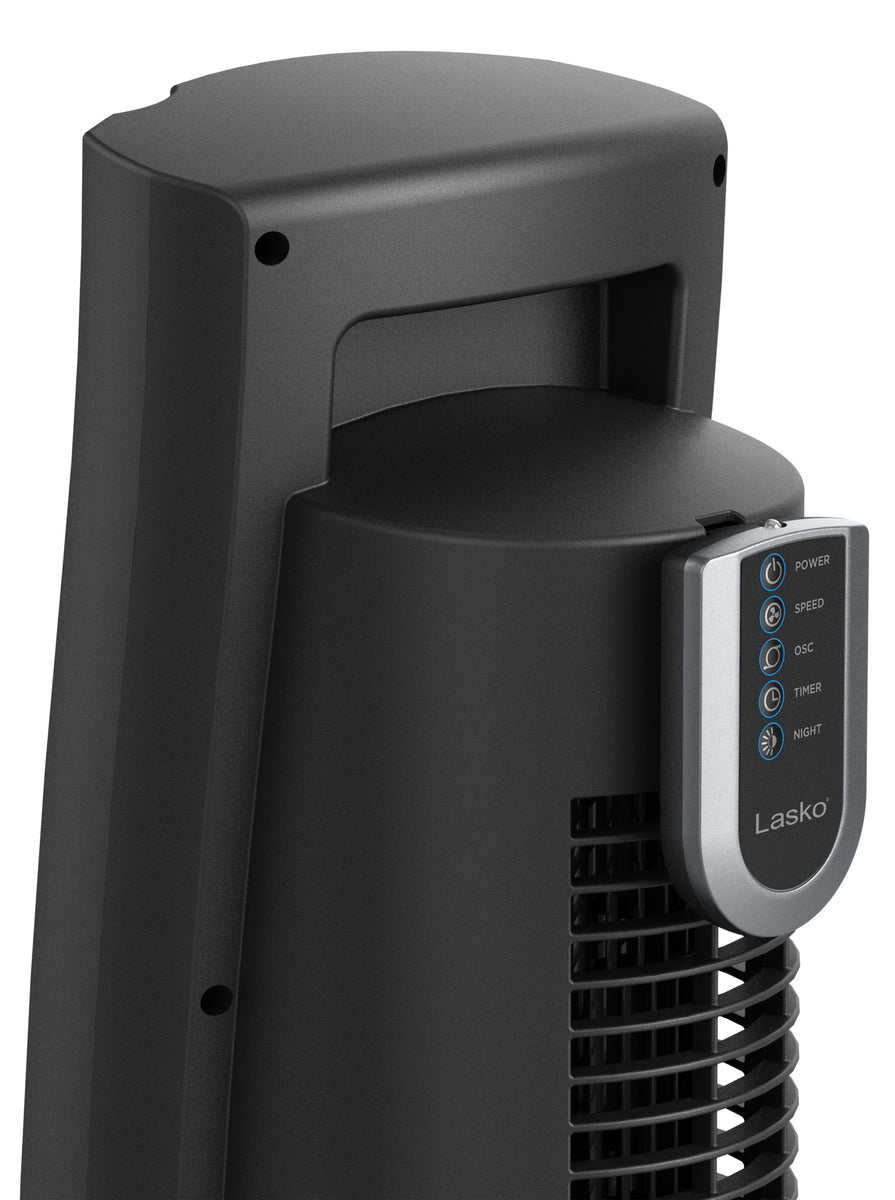 Lasko 5-Speed Wind Curve® Tower Fan with Remote, T42916, Black